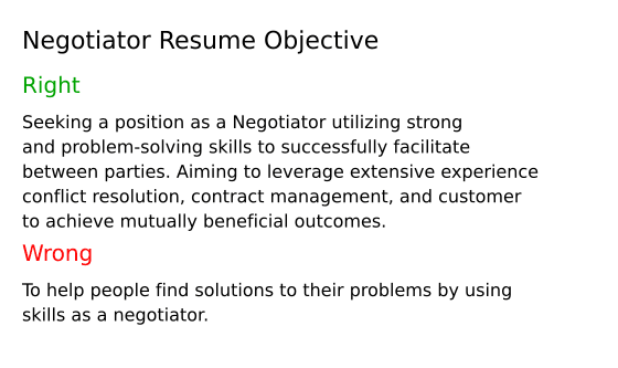Top 17 Negotiator Resume Objective Examples | ResumeCat