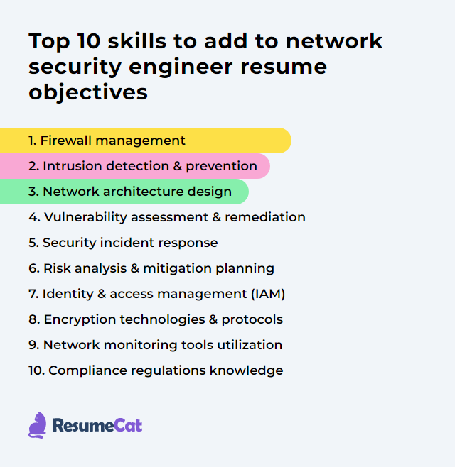Top 18 Network Security Engineer Resume Objective Examples