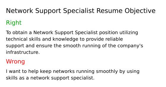 Top 18 Network Support Specialist Resume Objective Examples