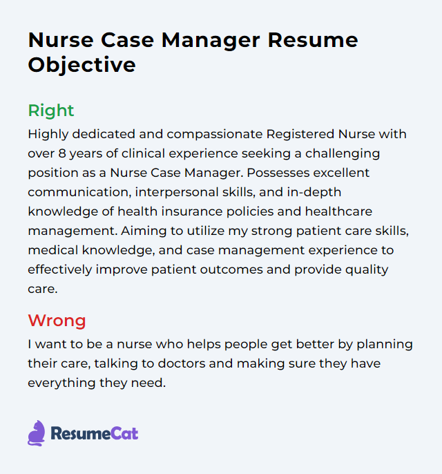 Top 16 Nurse Case Manager Resume Objective Examples