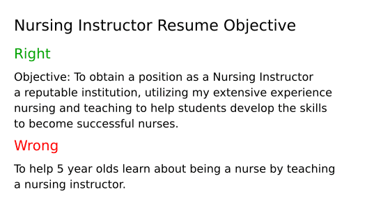 Top 18 Nursing Instructor Resume Objective Examples