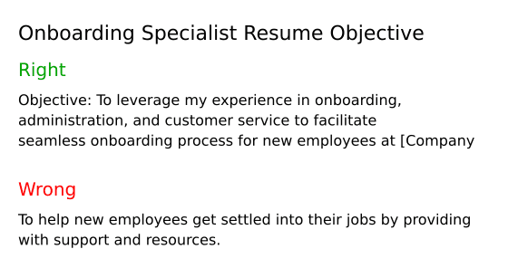 Top 17 Onboarding Specialist Resume Objective Examples