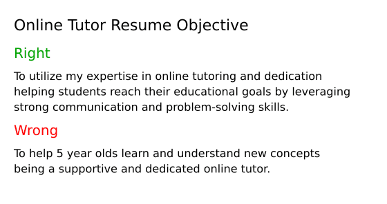 Top 18 Online Tutor Resume Objective Examples | ResumeCat