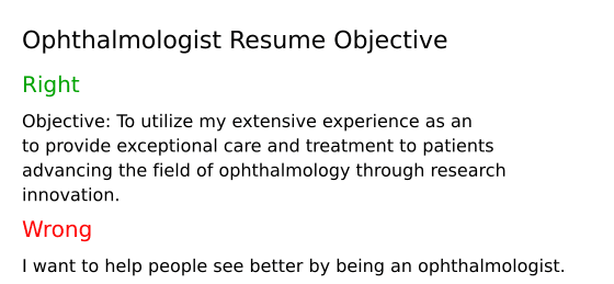Top 16 Ophthalmologist Resume Objective Examples | ResumeCat