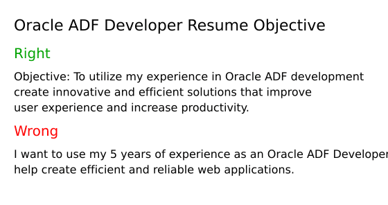 Top 18 Oracle Adf Developer Resume Objective Examples 6996