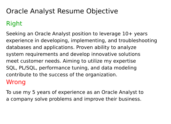 Top 16 Oracle Analyst Resume Objective Examples Resumecat