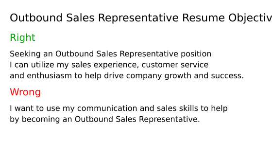 Top 16 Outbound Sales Representative Resume Objective Examples