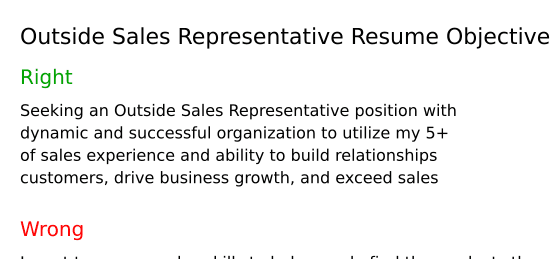 Top 16 Outside Sales Representative Resume Objective Examples