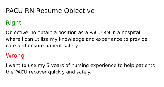 Top 18 PACU RN Resume Objective Examples | ResumeCat