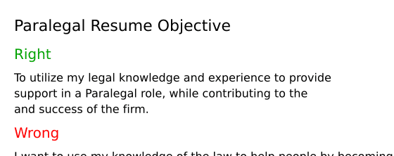 Top 17 Paralegal Resume Objective Examples | ResumeCat