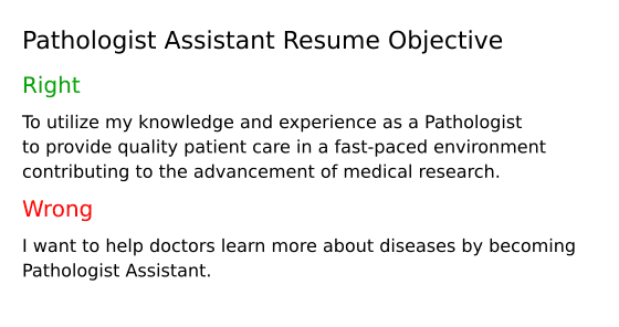 Top 18 Pathologist Assistant Resume Objective Examples