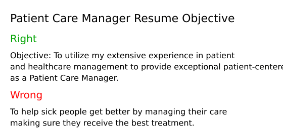 Top 16 Patient Care Manager Resume Objective Examples Top 16 Patient Care Manager Resume Objective Examples