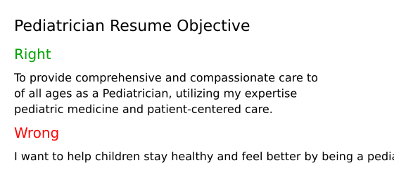 Top 17 Pediatrician Resume Objective Examples | ResumeCat