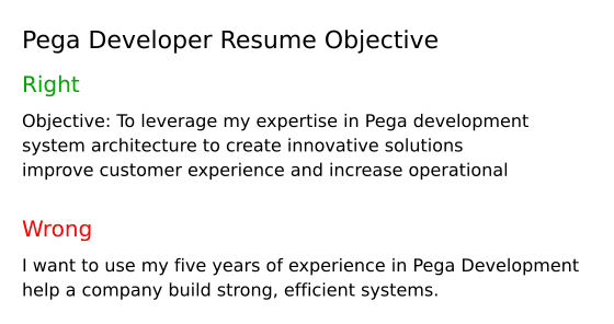 Top 18 Pega Developer Resume Objective Examples | ResumeCat
