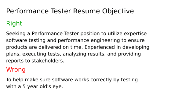 Top 16 Performance Tester Resume Objective Examples