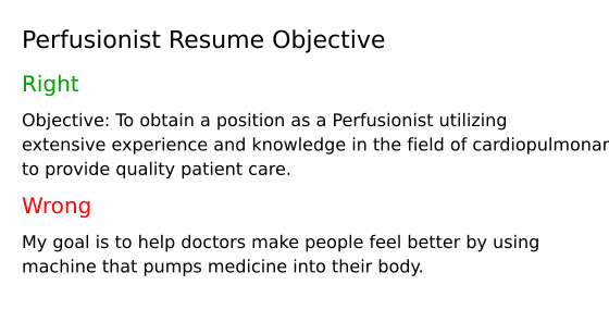 Top 18 Perfusionist Resume Objective Examples | ResumeCat