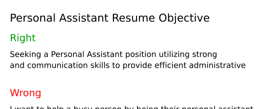 Top 18 Personal Assistant Resume Objective Examples