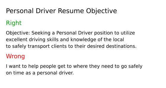 Top 16 Personal Driver Resume Objective Examples | ResumeCat