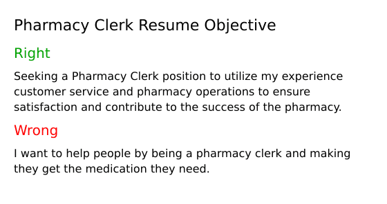 Top 16 Pharmacy Clerk Resume Objective Examples | ResumeCat