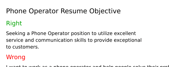 Top 16 Phone Operator Resume Objective Examples | ResumeCat