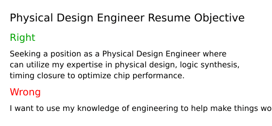 Top 17 Physical Design Engineer Resume Objective Examples