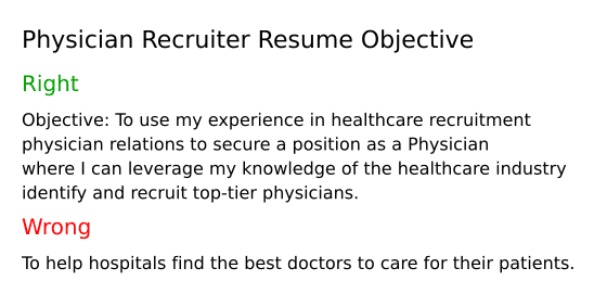 Top 18 Physician Recruiter Resume Objective Examples