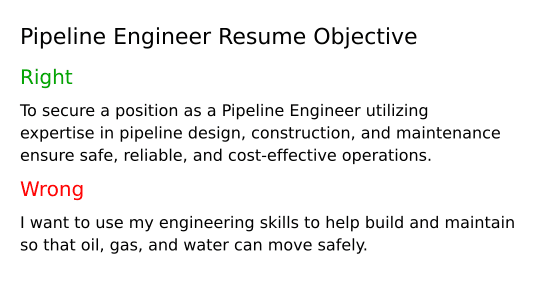 Top 18 Pipeline Engineer Resume Objective Examples