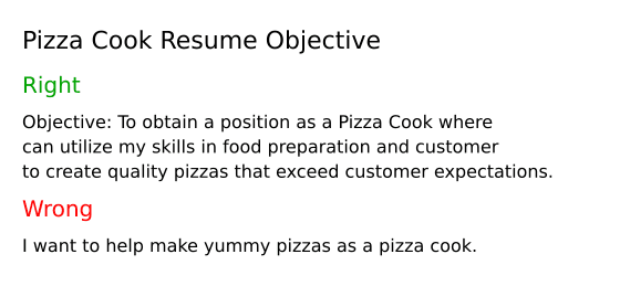 Top 16 Pizza Cook Resume Objective Examples | ResumeCat