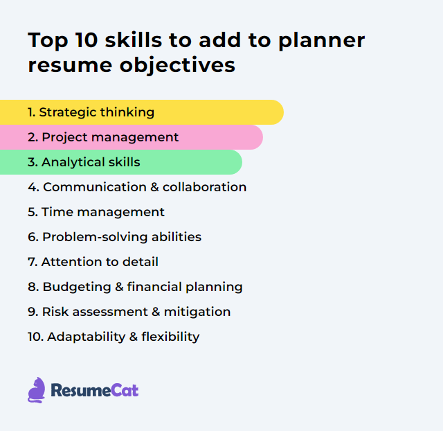 Top 18 Planner Resume Objective Examples | ResumeCat