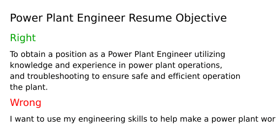 Top 16 Power Plant Engineer Resume Objective Examples