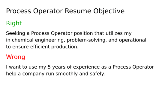 Top 16 Process Operator Resume Objective Examples