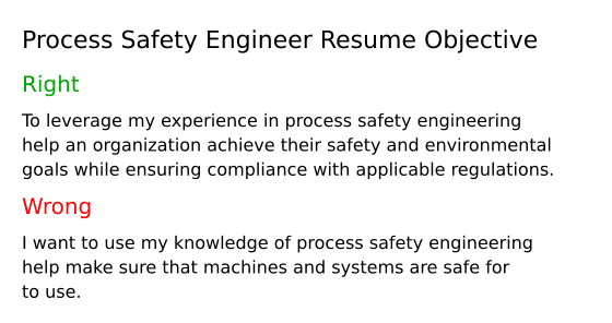 Top 18 Process Safety Engineer Resume Objective Examples