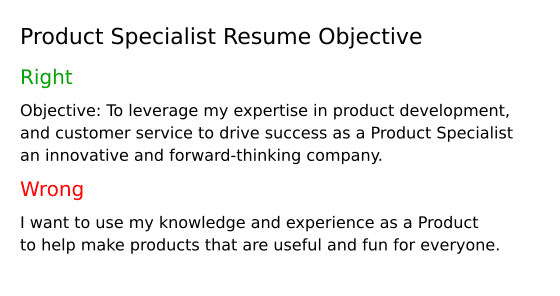 Top 17 Product Specialist Resume Objective Examples