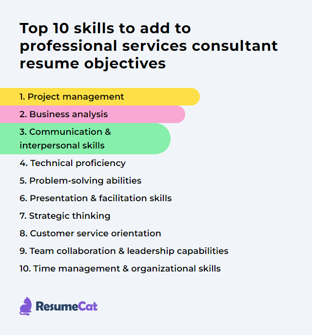 Top 16 Professional Services Consultant Resume Objective Examples
