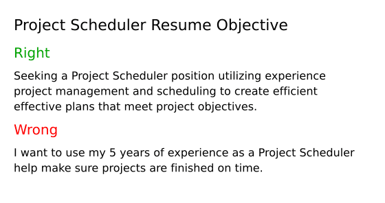 Top 18 Project Scheduler Resume Objective Examples