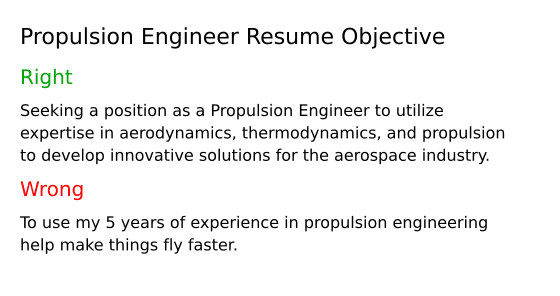 Top 18 Propulsion Engineer Resume Objective Examples