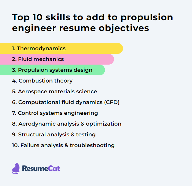 Top 18 Propulsion Engineer Resume Objective Examples