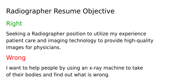Top 16 Radiographer Resume Objective Examples | ResumeCat