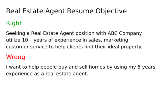 Top 16 Real Estate Agent Resume Objective Examples