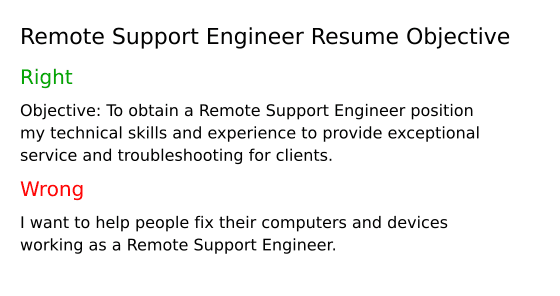 Top 16 Remote Support Engineer Resume Objective Examples