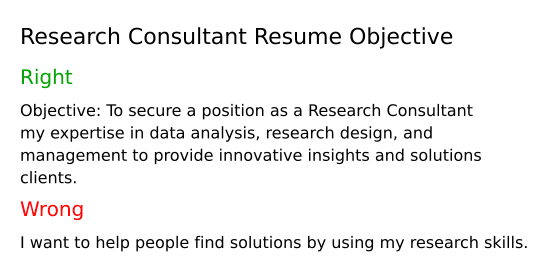 Top 16 Research Consultant Resume Objective Examples