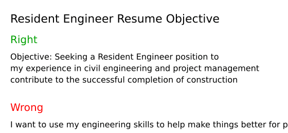 Top 16 Resident Engineer Resume Objective Examples