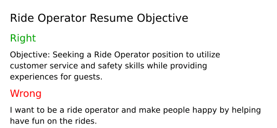 Top 18 Ride Operator Resume Objective Examples | ResumeCat