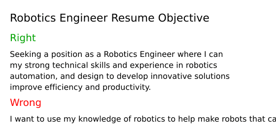 Top 18 Robotics Engineer Resume Objective Examples