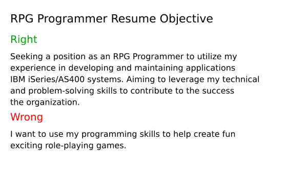 Top 17 RPG Programmer Resume Objective Examples | ResumeCat