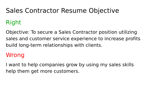 Top 16 Sales Contractor Resume Objective Examples