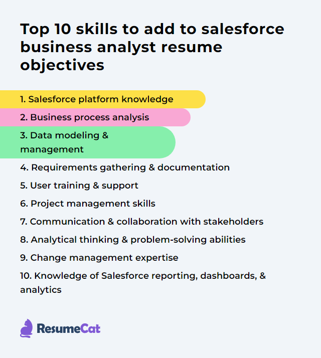 Top 16 Salesforce Business Analyst Resume Objective Examples