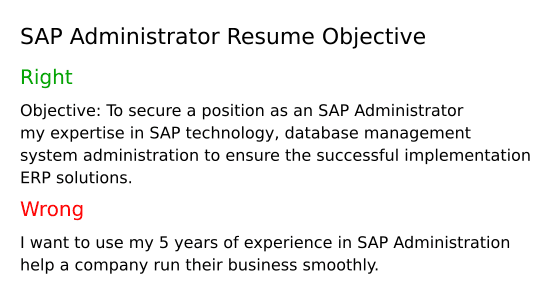 Top 18 SAP Administrator Resume Objective Examples