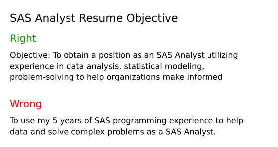 Top 17 SAS Analyst Resume Objective Examples | ResumeCat