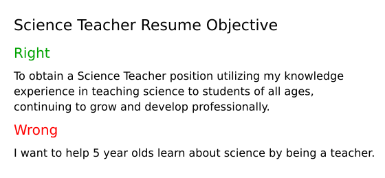 Top 16 Science Teacher Resume Objective Examples | ResumeCat